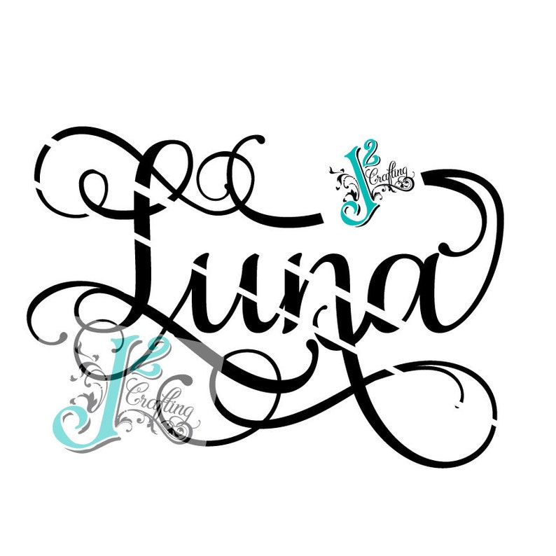 Luna - SVG / EPS / PNG - Cut File - Etsy
