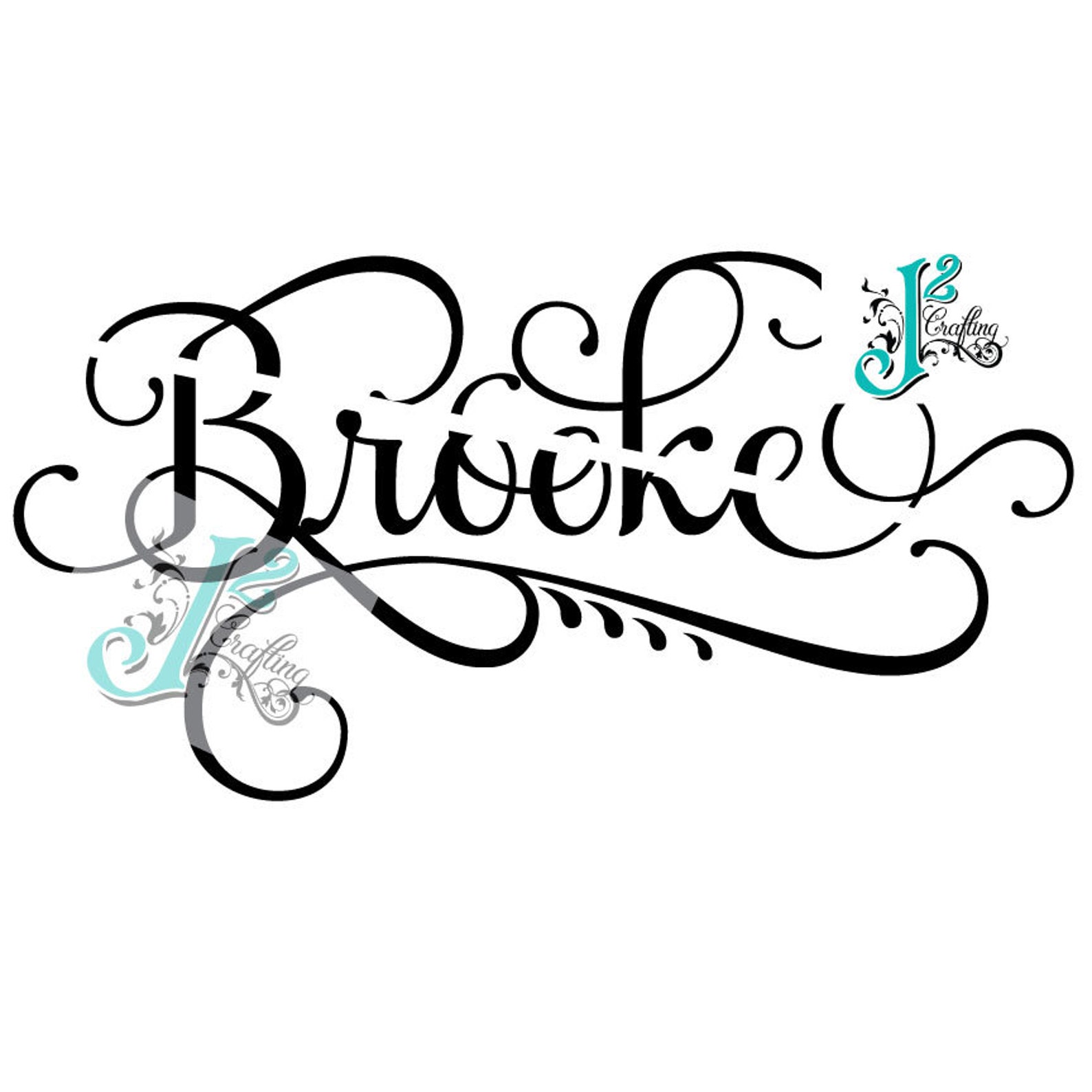 Brooke - SVG / EPS / PNG - Cut File - Etsy