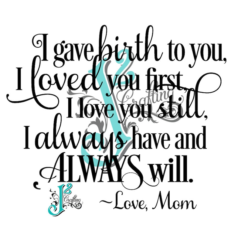 I Loved You First, Always Will SVG / EPS / PNG Cut File - Etsy