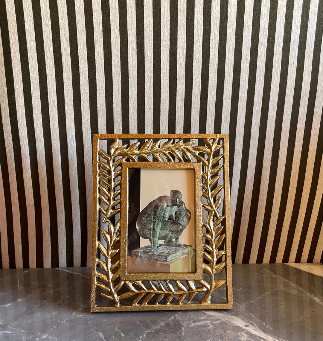 Brass Leaf Picture Frame - Etsy