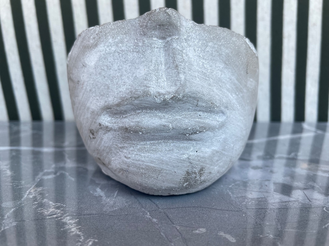 Cement Face Planter - Etsy