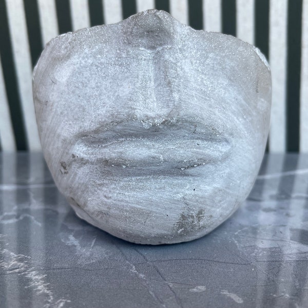 Cement Face Planter - Etsy