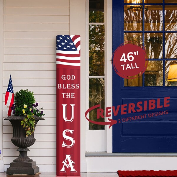 Patriotic Porch Sign - Etsy
