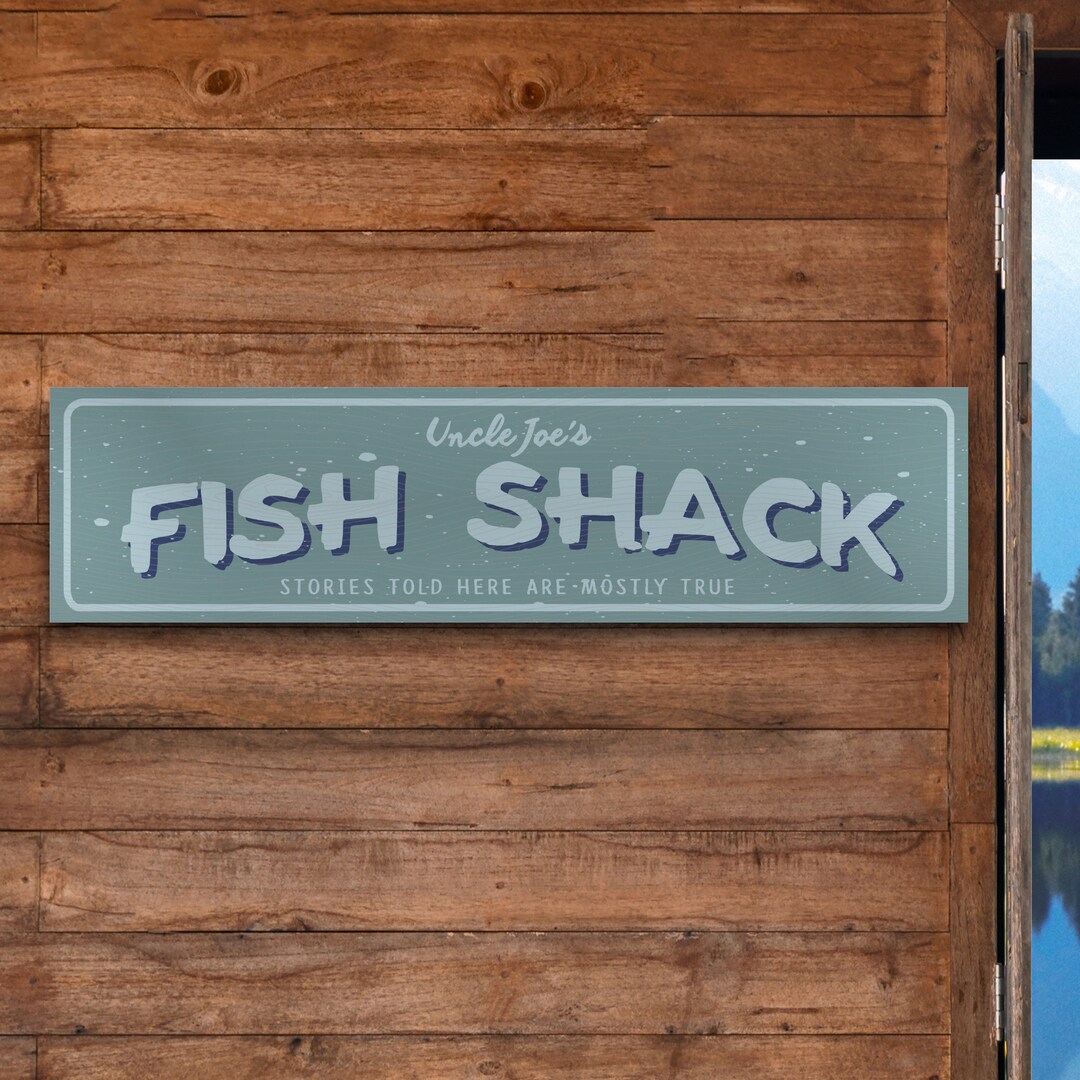 Personalized Fish Shack Metal Sign: Lakehouse Decor - Etsy