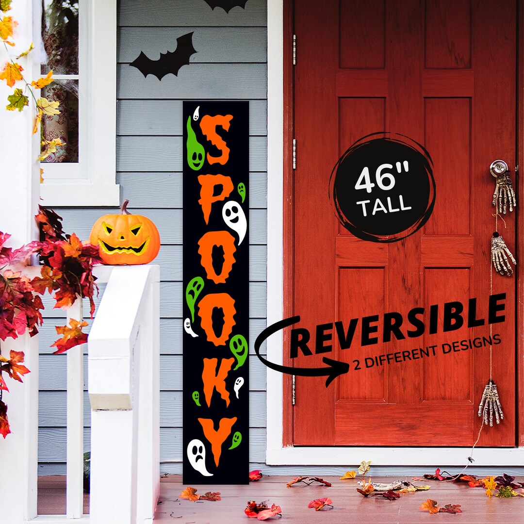 Spooky Ghost Sign, Haunted House Decorations, Halloween Decorating ...