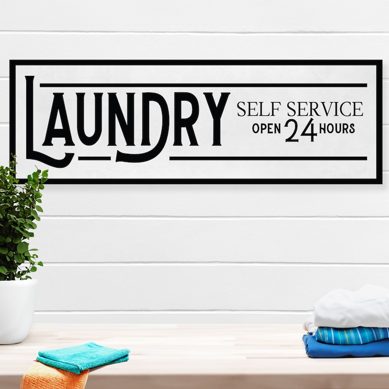 Hanging Laundry Sign - Etsy