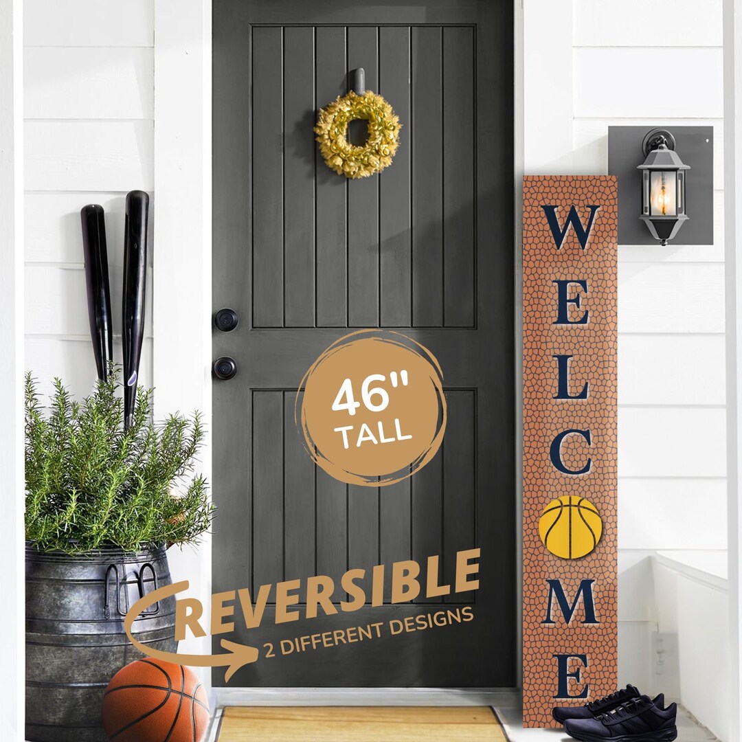 Welcome Basketball Sign, Sports Sign Decor, Basketball Coach Gift ...