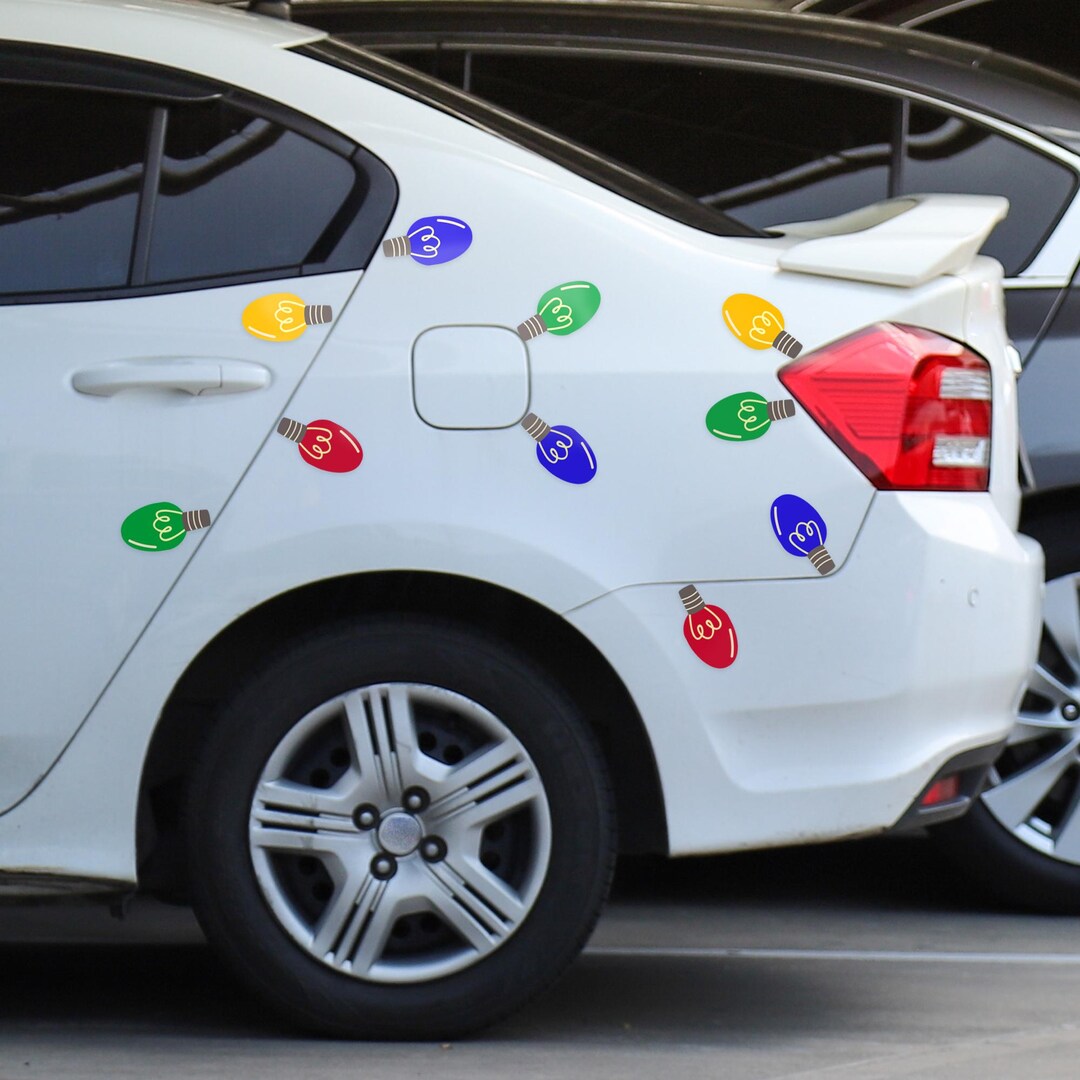Christmas Car Magnets, Winter Decoration, Lightbulb Magnet, Vehicle ...