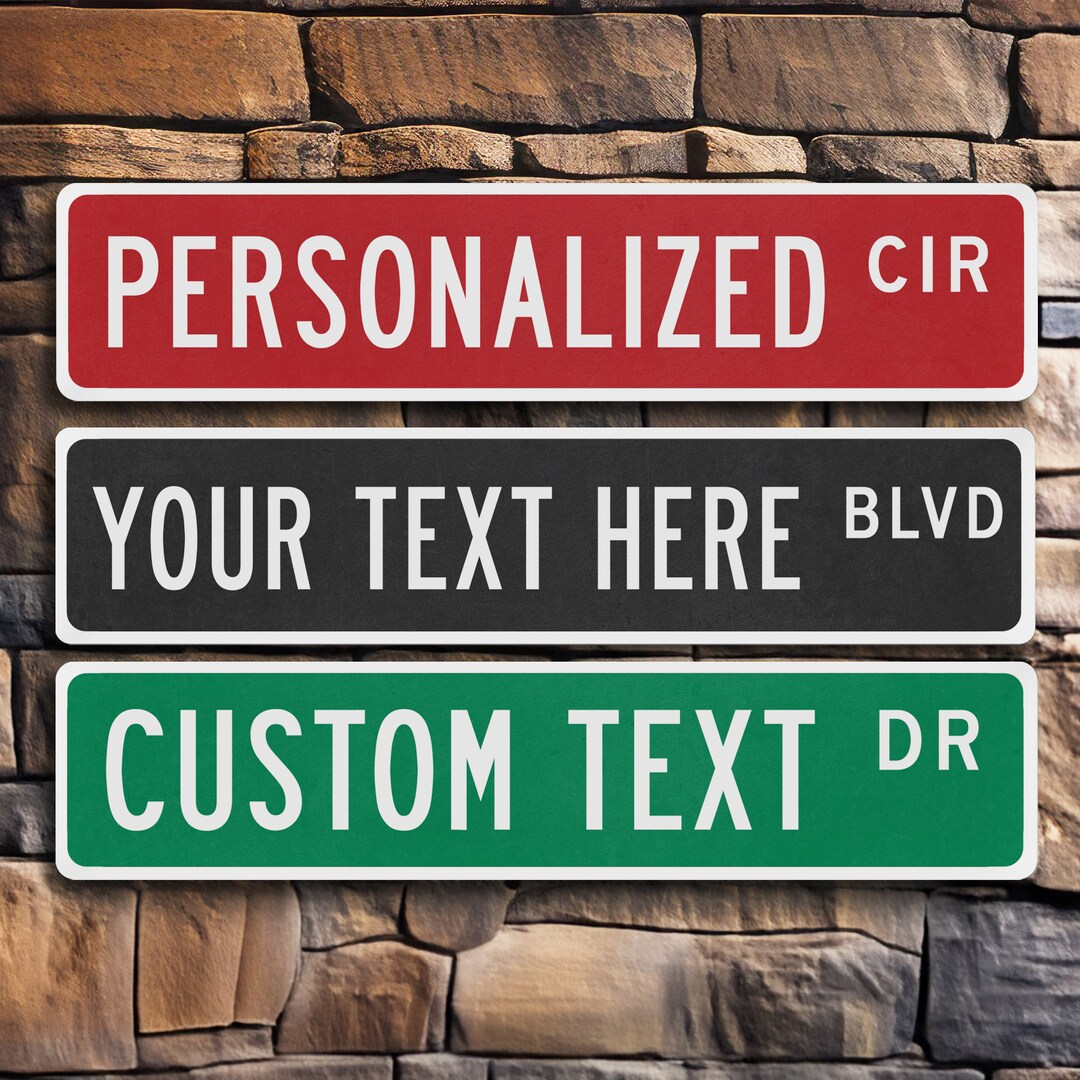 Personalized Metal Street Sign: Create Your Own Custom Road Name Decor ...