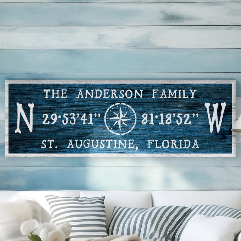 Outdoor Coordinate Signs - Etsy