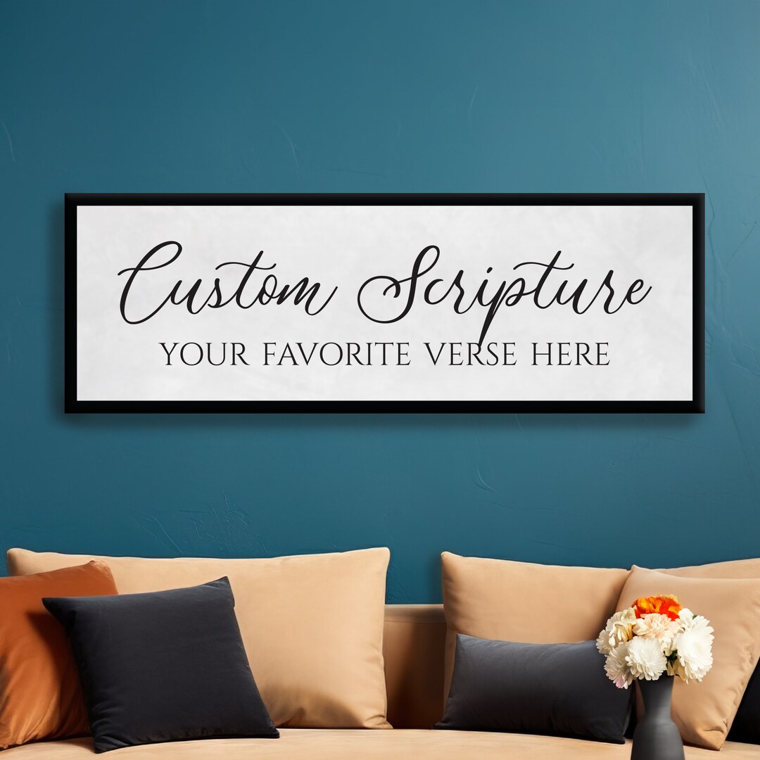 Custom Scripture Sign: Christian Bible Verse Wall Art - Etsy