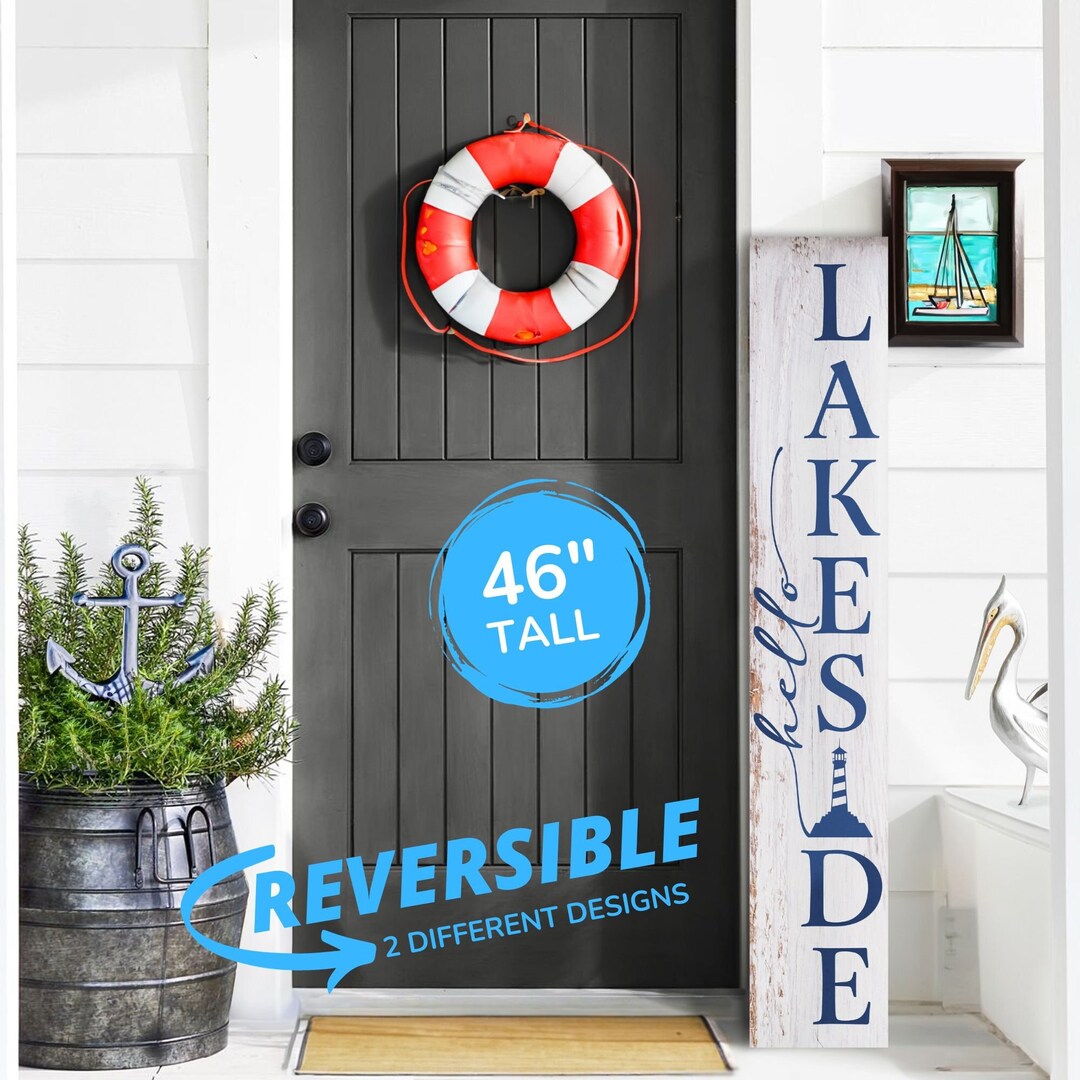 Lake Sign, Lake Life, Lake Lovers, Lake House Porch Leaner, Great Lakes ...