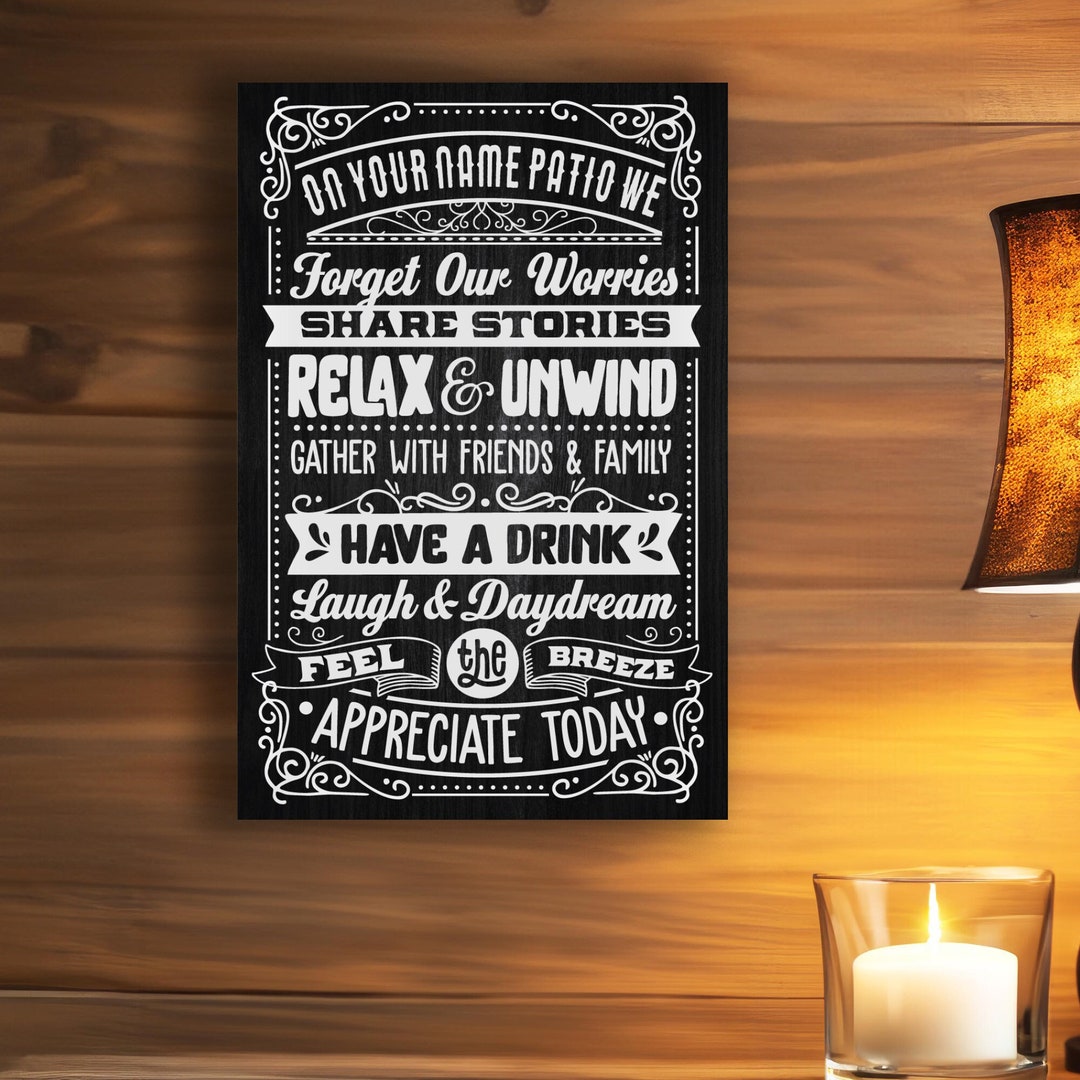 Custom Patio Rules Sign: Weatherproof Aluminum Outdoor Decor - Etsy