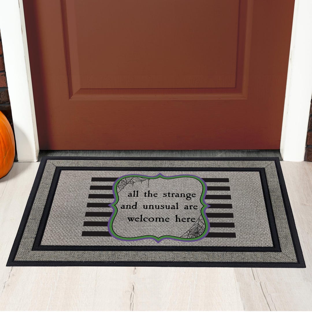 Strange and Unusual Welcome Mat, Halloween Doormat, Welcome Mats - Etsy