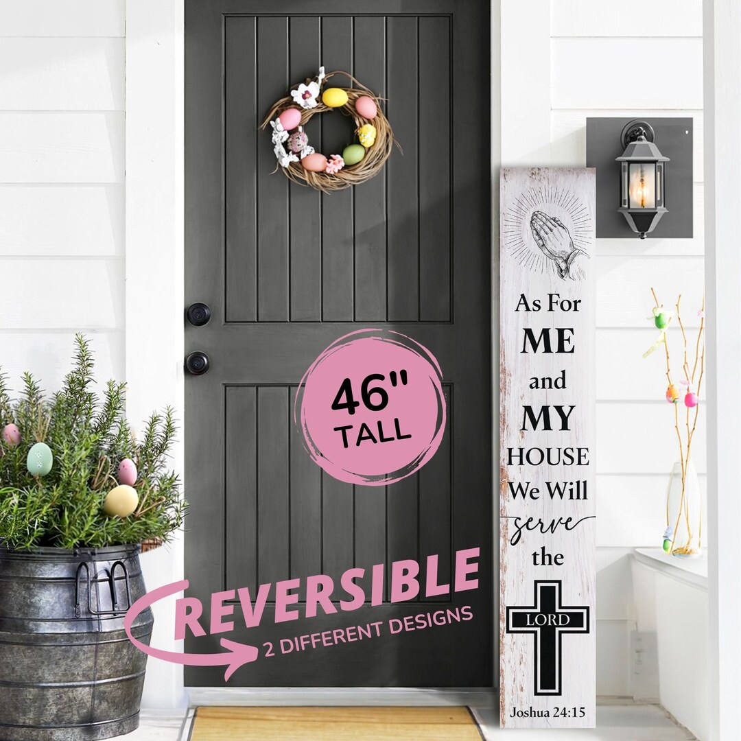 Serve the Lord Porch Sign: Religious Welcome Sign, Christian Gift - Etsy