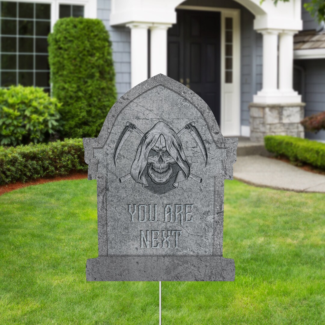 Fake Gravestone, Outdoor Halloween Decorations, Haunted Graveyard ...