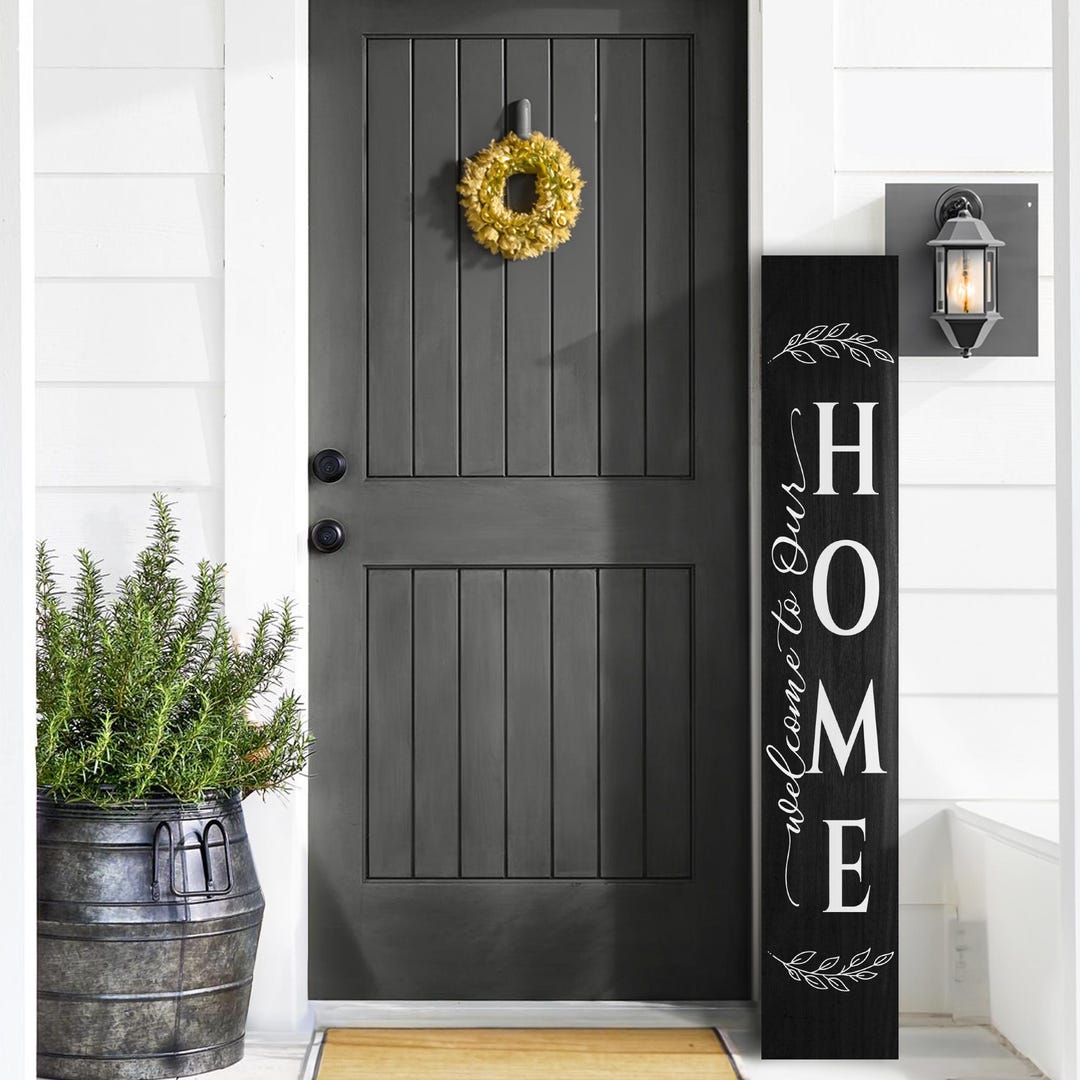 Personalized Farmhouse Welcome Sign: Weatherproof Aluminum Porch Decor ...