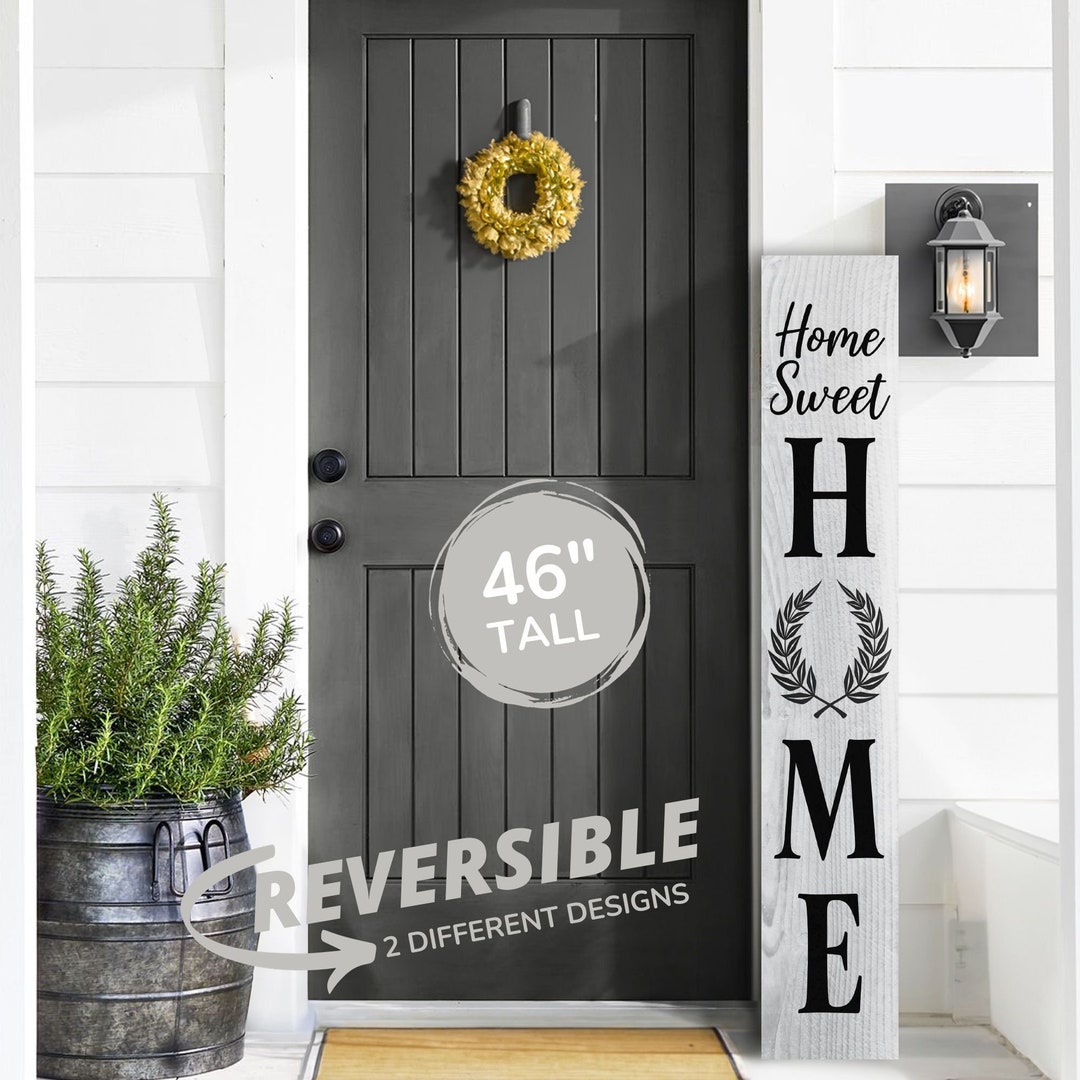 Front Porch Sign, Home Sweet Home, Welcome Door, Housewarming Gift ...