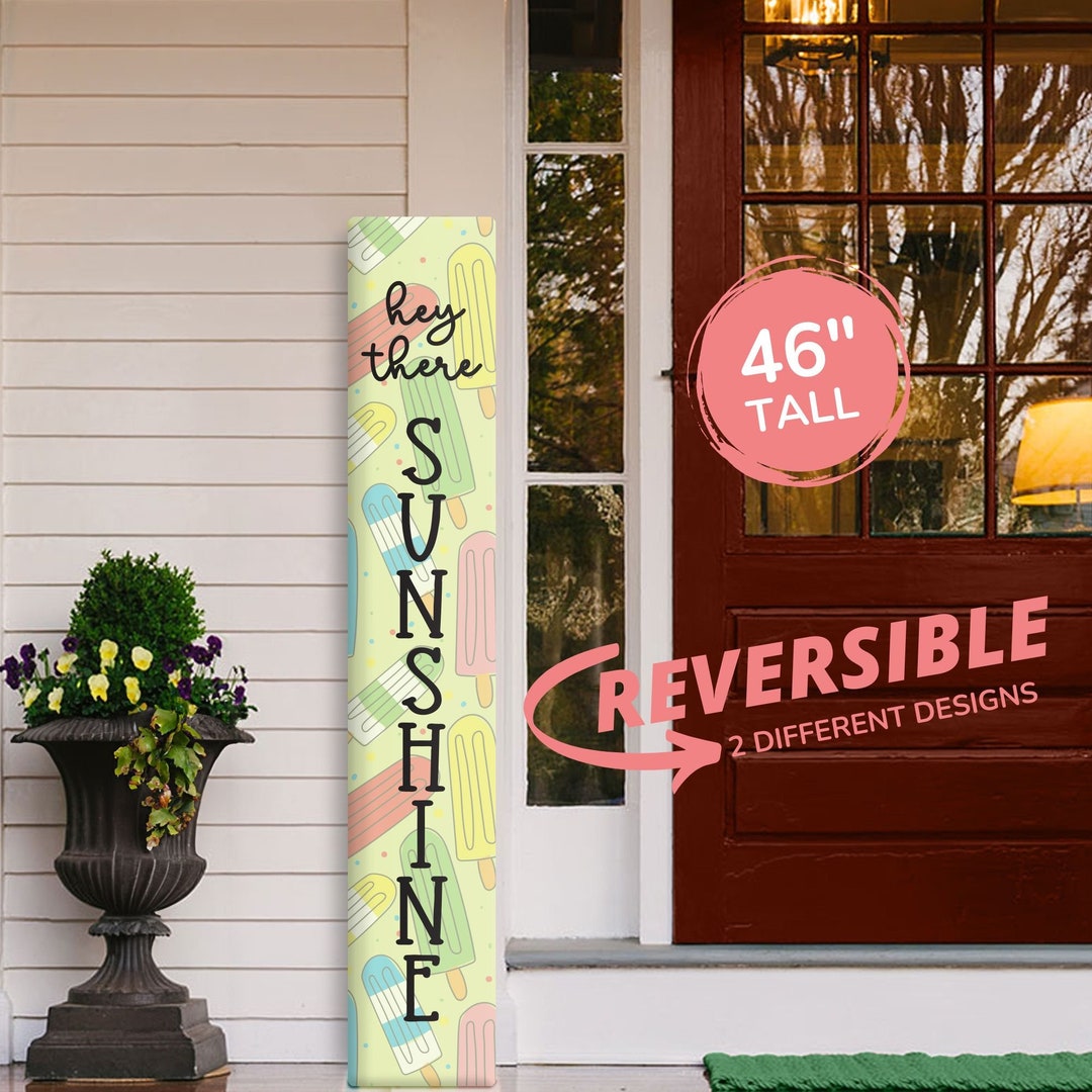 Summer Popsicle Sign, Hey Sunshine, Welcome Porch Leaner - Etsy
