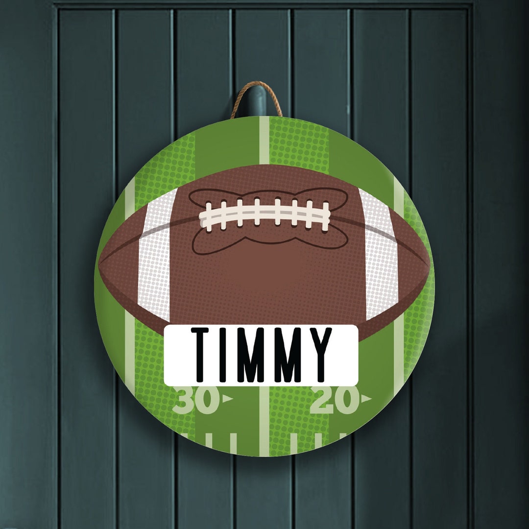 Football Door Sign, Football Kid Sign, Custom Kid Sign, Wooden Kid Sign ...