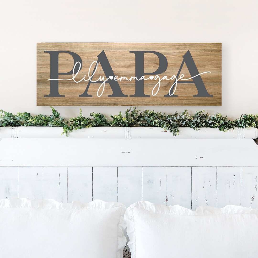 Personalized Papa Fathers Day Gift Papa Sign Papa Gift - Etsy