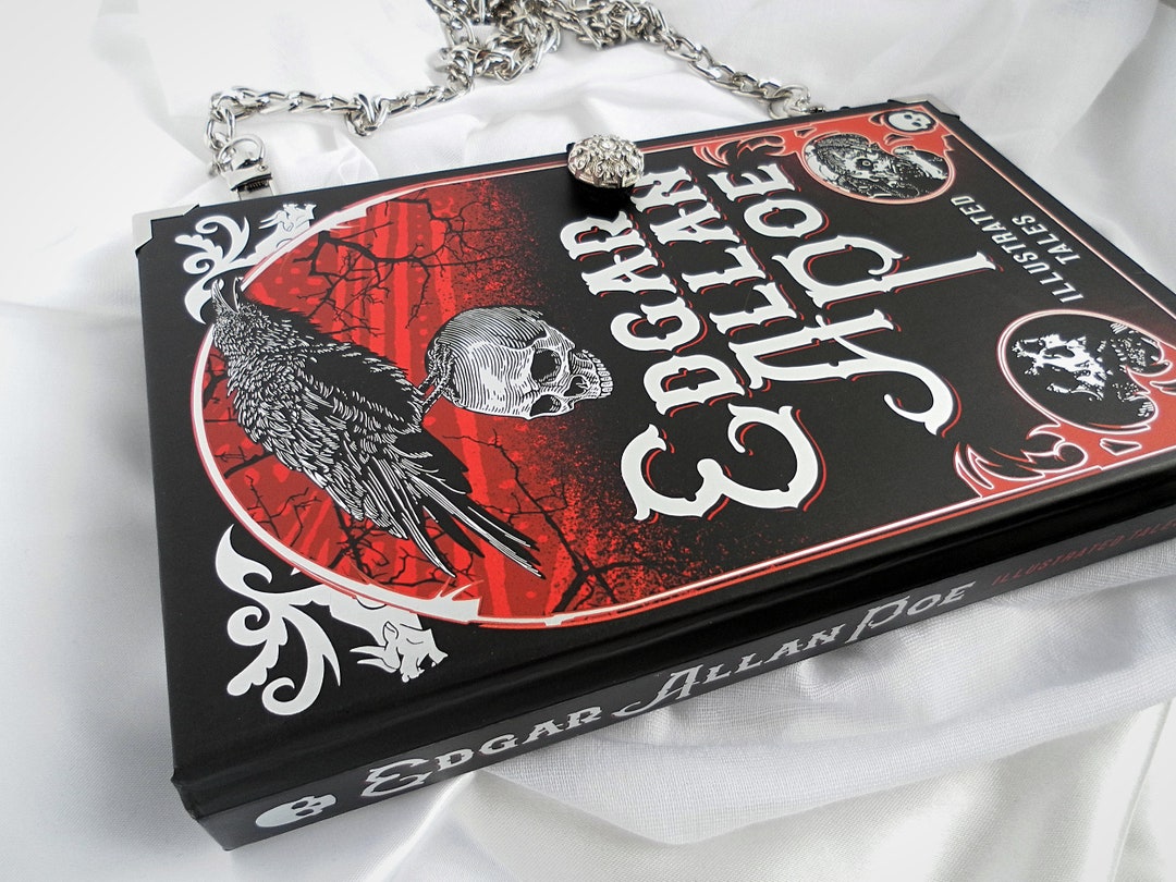 Book Clutch Purse, Edgar Allan Poe Crossbody Bag, Book Lover Gift, Book ...