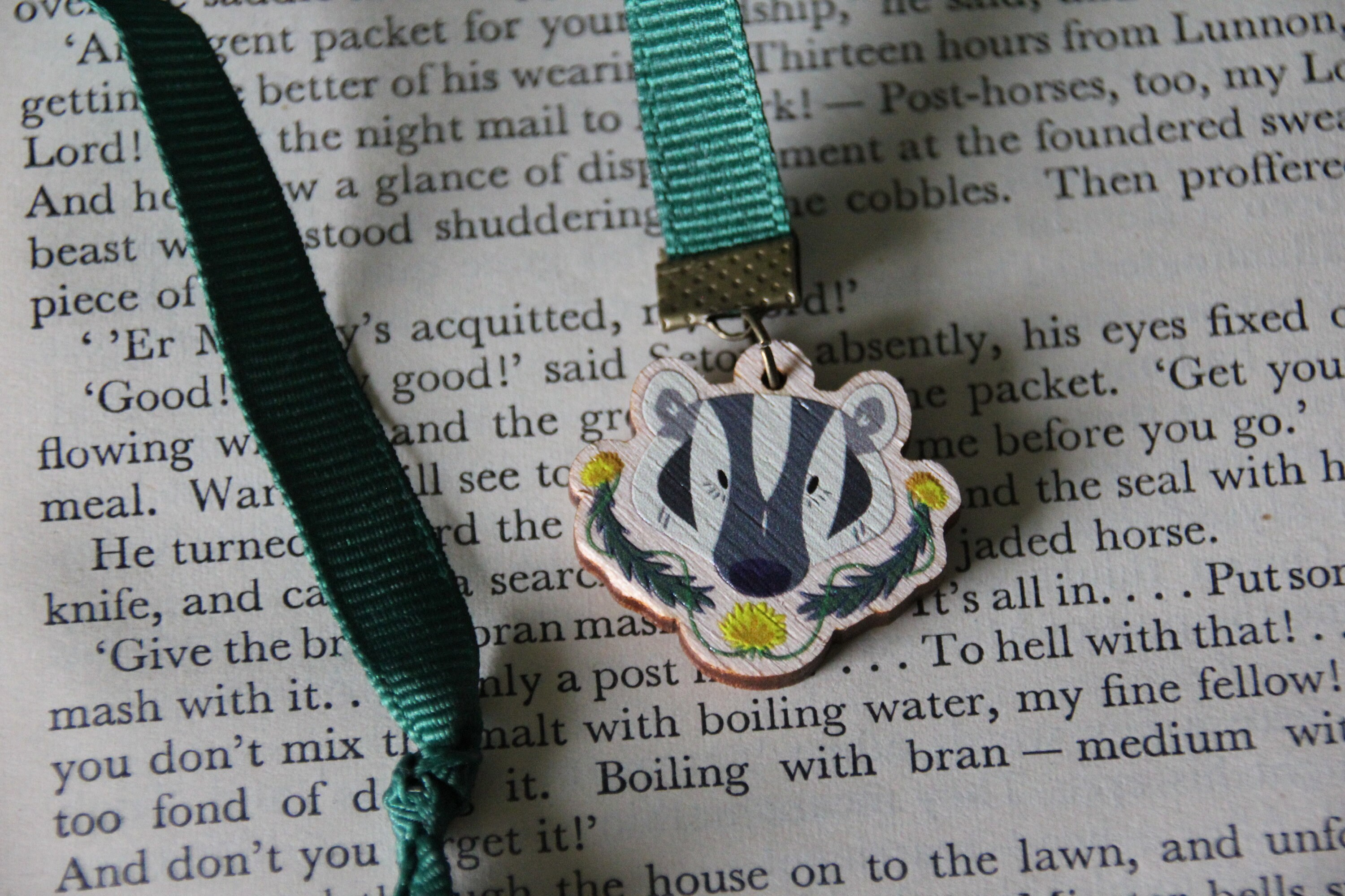 Woodland Creatures Bookmark Badger | Etsy