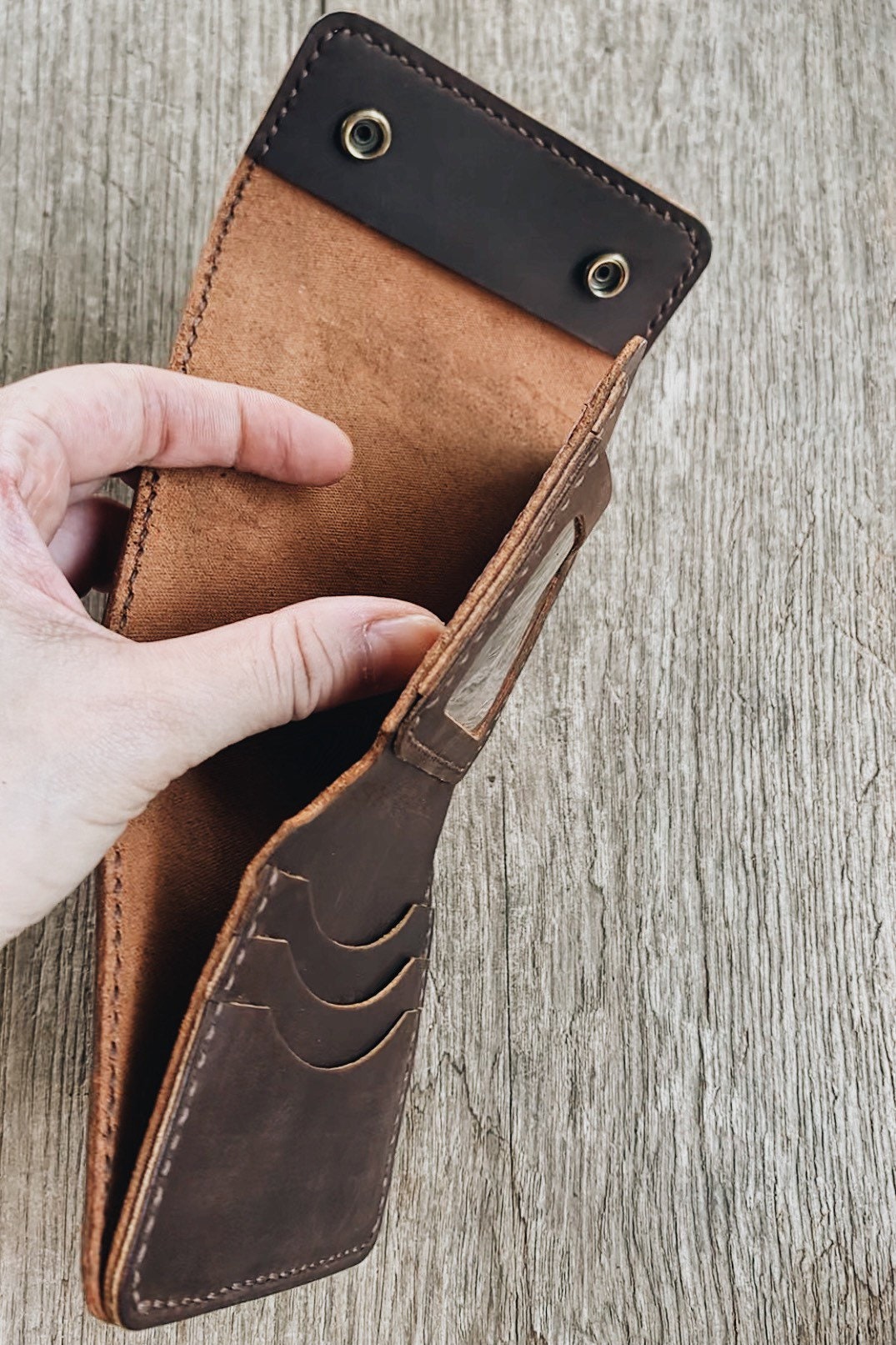 Leather Trifold Wallet. - Etsy