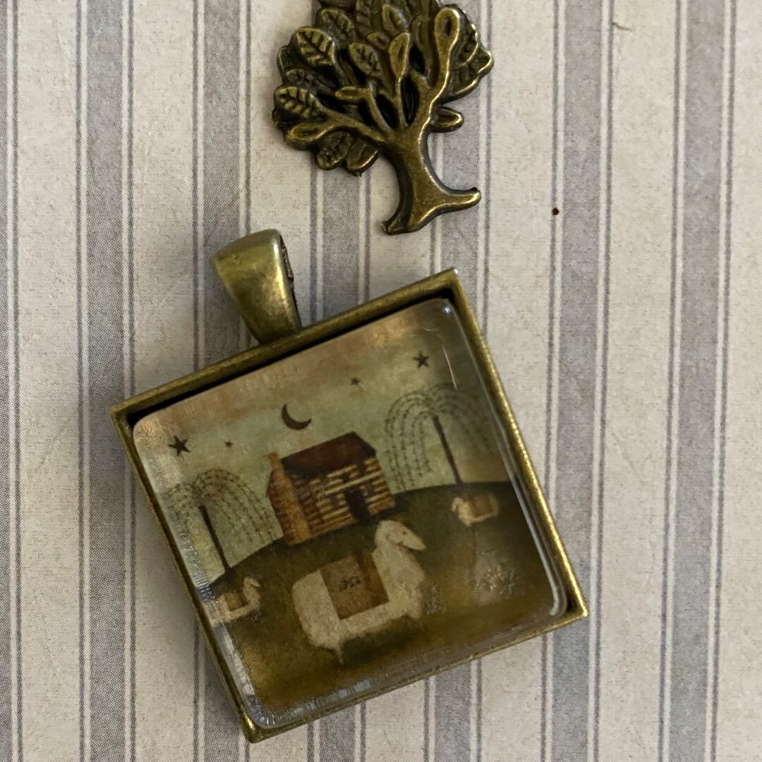 Log Cabin Sheep Thread Keep / Zipper Pull / Scissor Fob - Etsy