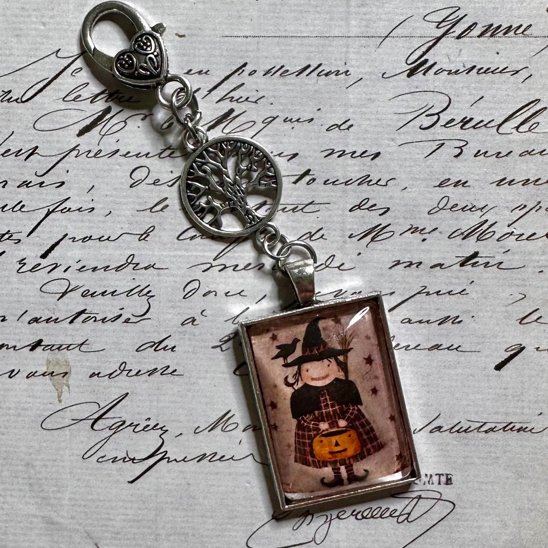 Pumpkin Witch Thread Keep / Scissor Fob or Zipper Pull - Etsy