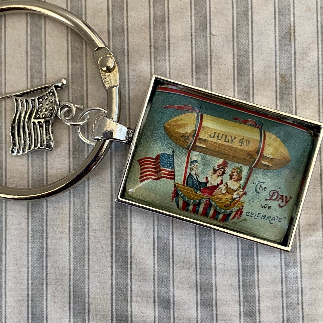 Patriotic Hot Air Balloon Thread Keep / Scissor Fob - Etsy