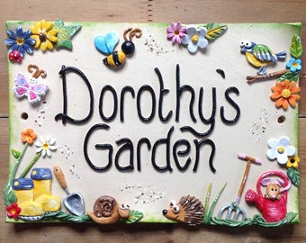Personalised Garden Sign Gift Ceramic Hummingbird Design | Etsy