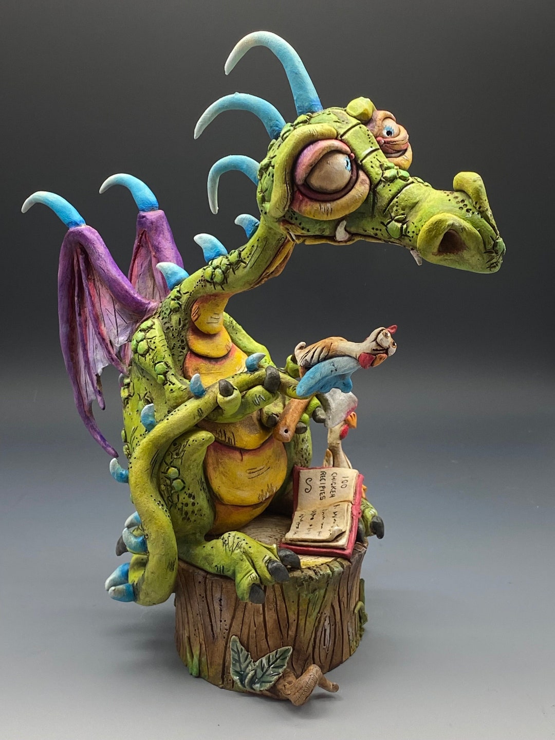 RESERVED Dragon Sculpture, Fantasy Ceramic, Whimsical Animal Pottery ...