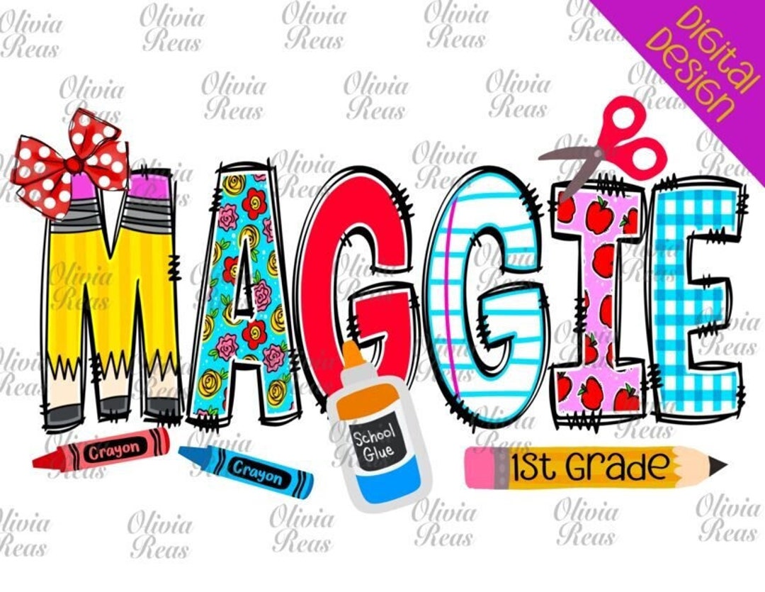 Back to School PERSONALIZED Custom DIGITAL Design for Sublimation, DTF ...