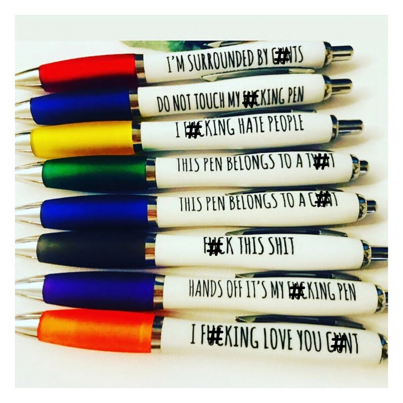 MATURE CONTENT : Swearing Pens. Rude Pens. Rude Stationary. | Etsy