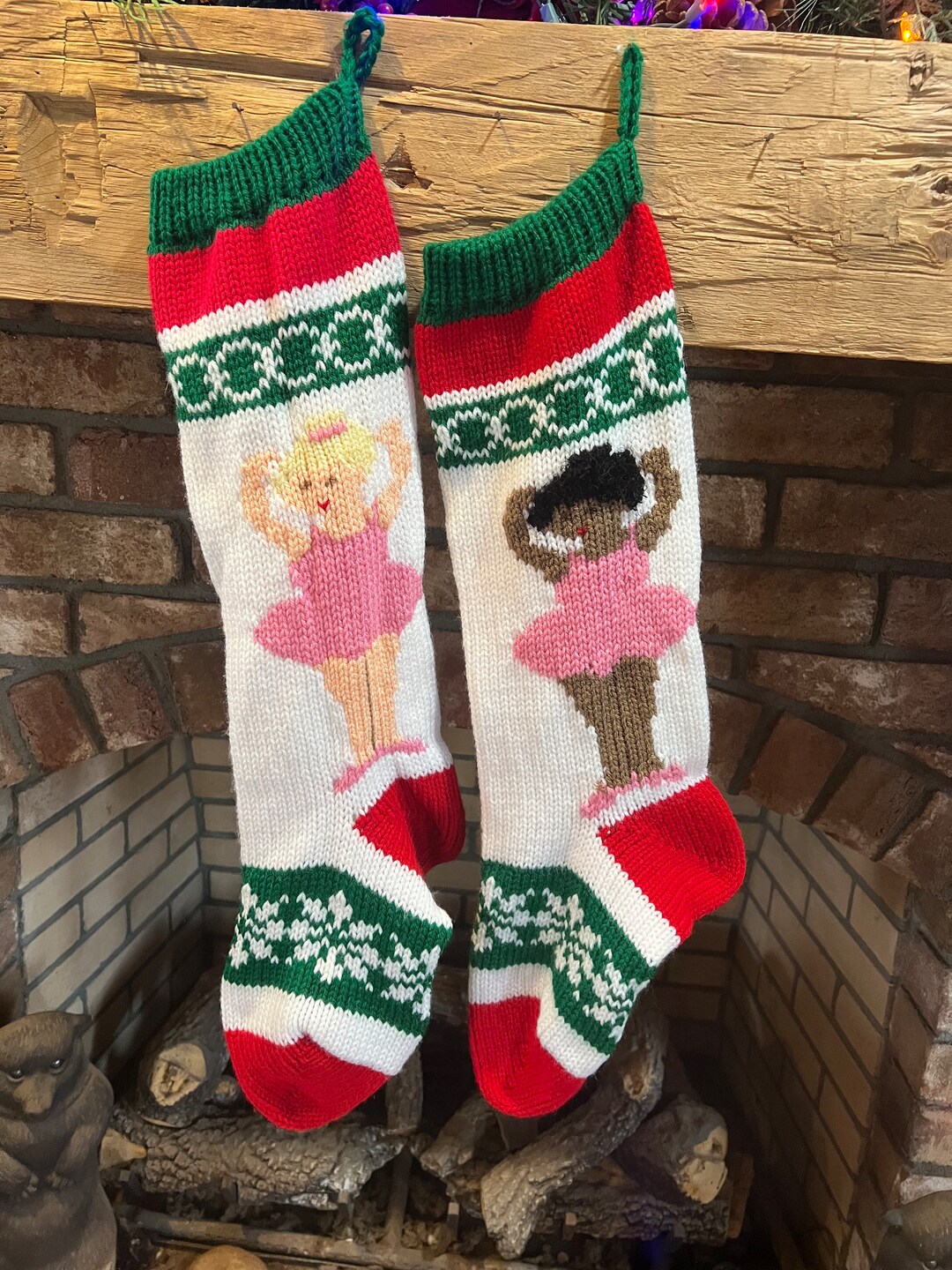 Hand Knit Ballerina Stocking - Etsy