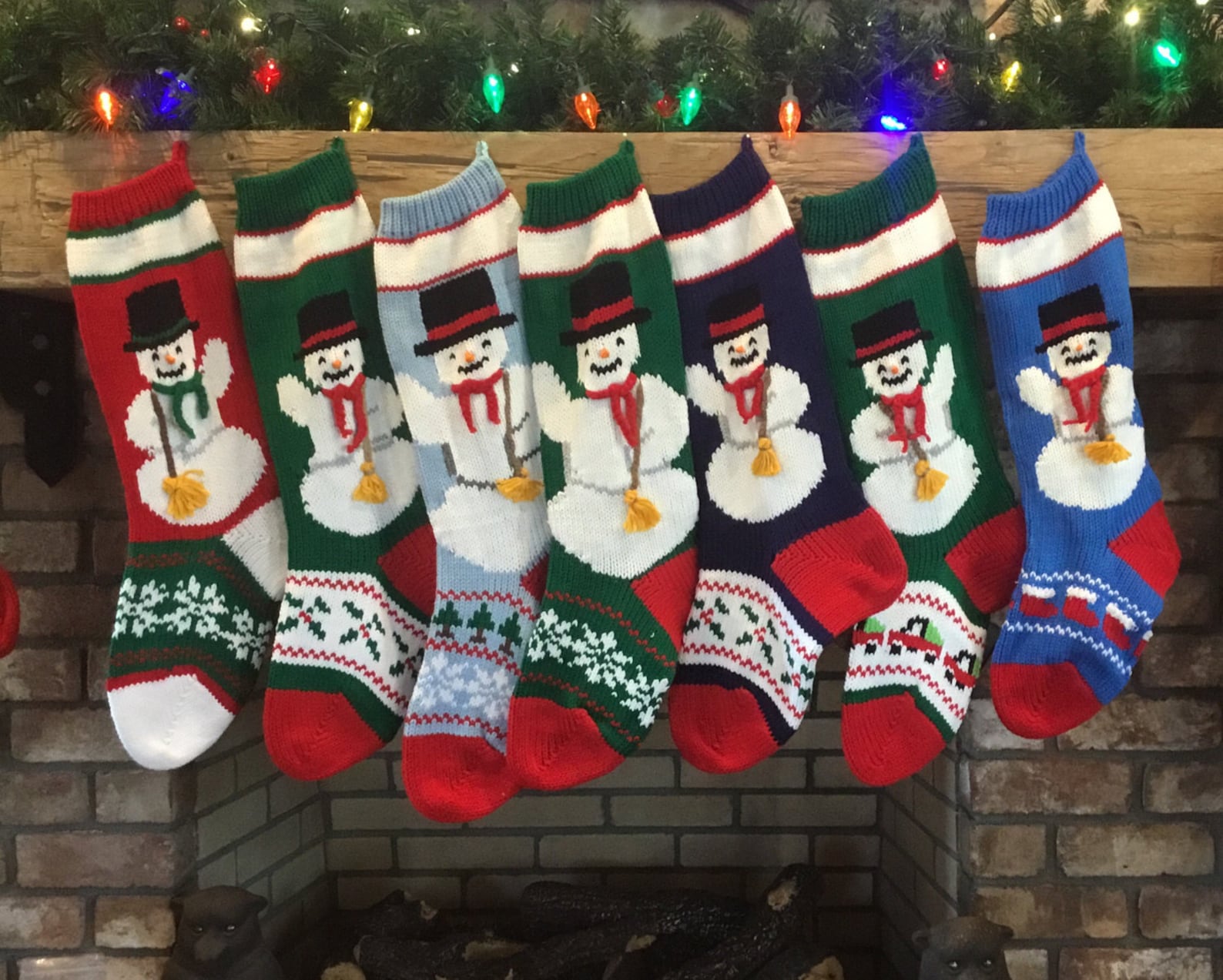 Hand Knitted Snowman Christmas Stockings! - Etsy