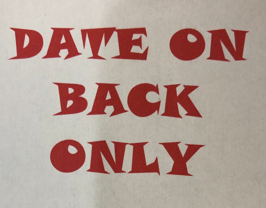 Date on Back - Etsy