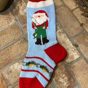 Hand Knit Hunting Santa and Fishing Santa - Etsy