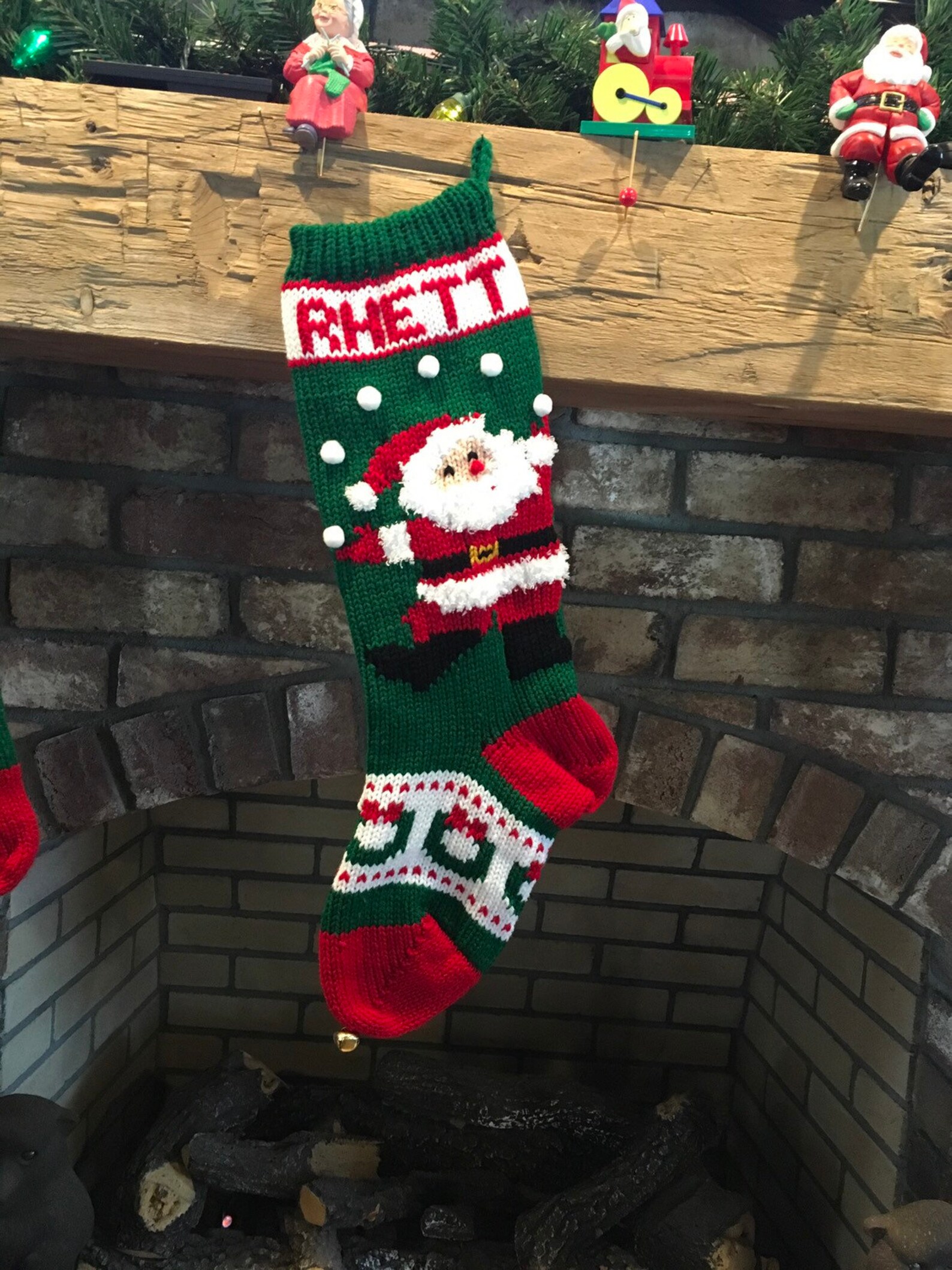 Hand Knitted Juggling Santa Stocking - Etsy