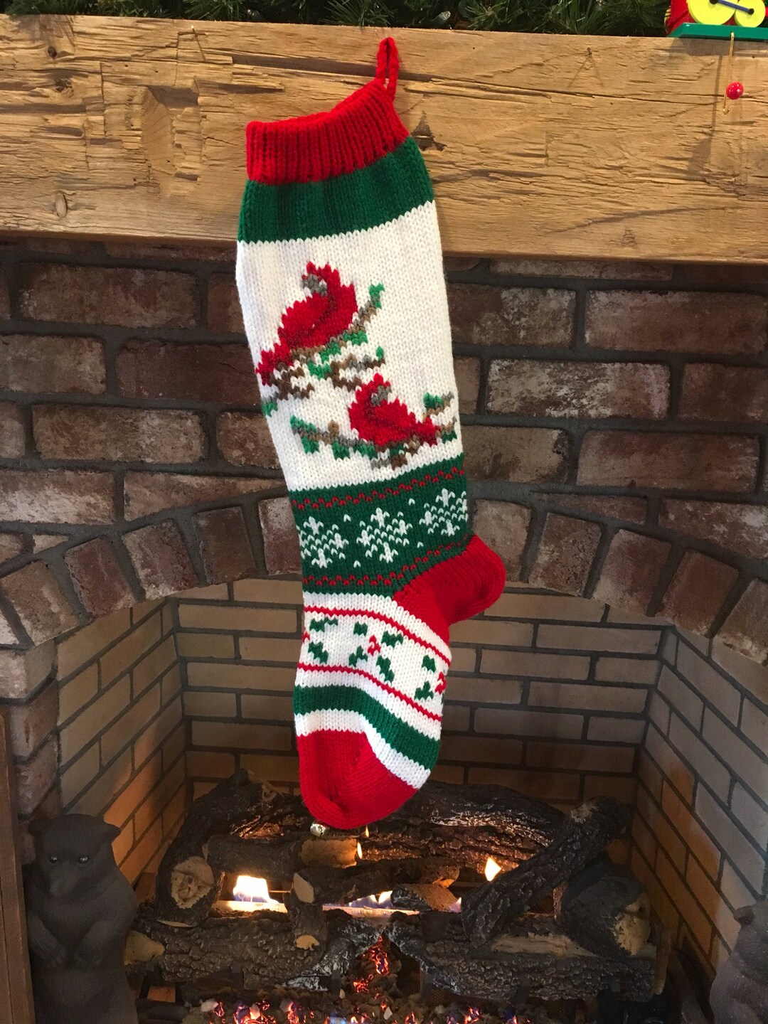 Red Bird Christmas Stocking - Etsy
