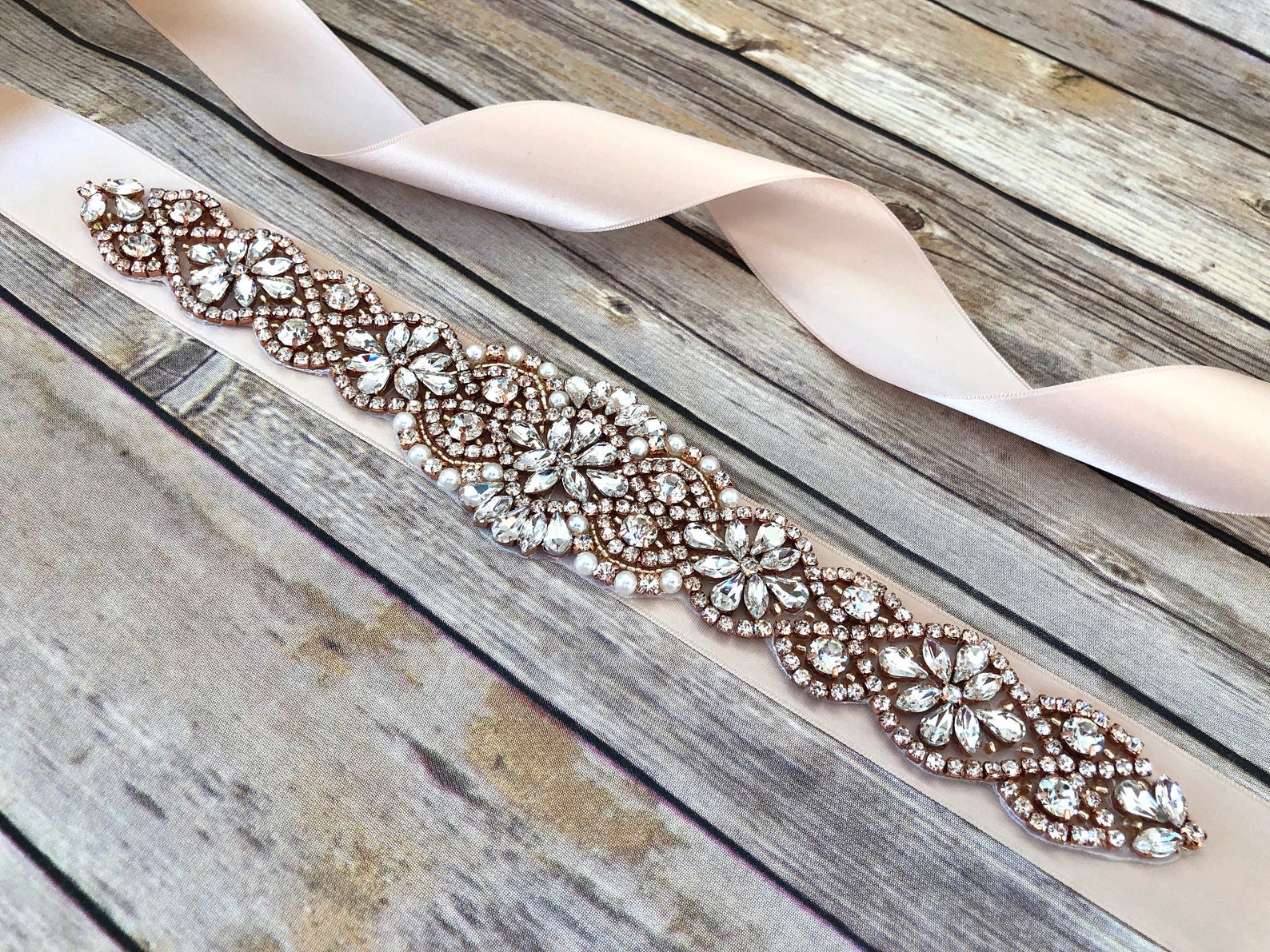 Rose Gold Bridal Belt Bridal Belt Rose Gold Wedding Belts - Etsy