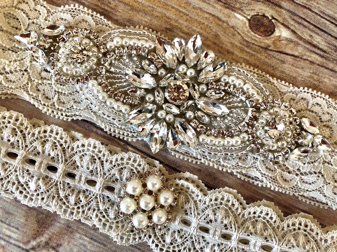 Wedding Garter Set Vintage Garters No Slip Garters Bridal Garter Non ...