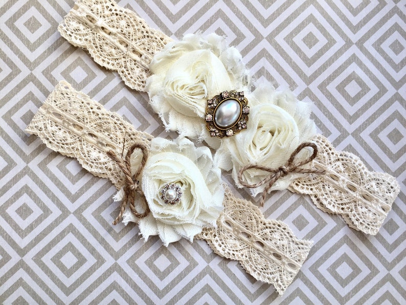 Wedding Garter Rustic, Bridal Garter Set - Wedding Garter, Bridal ...