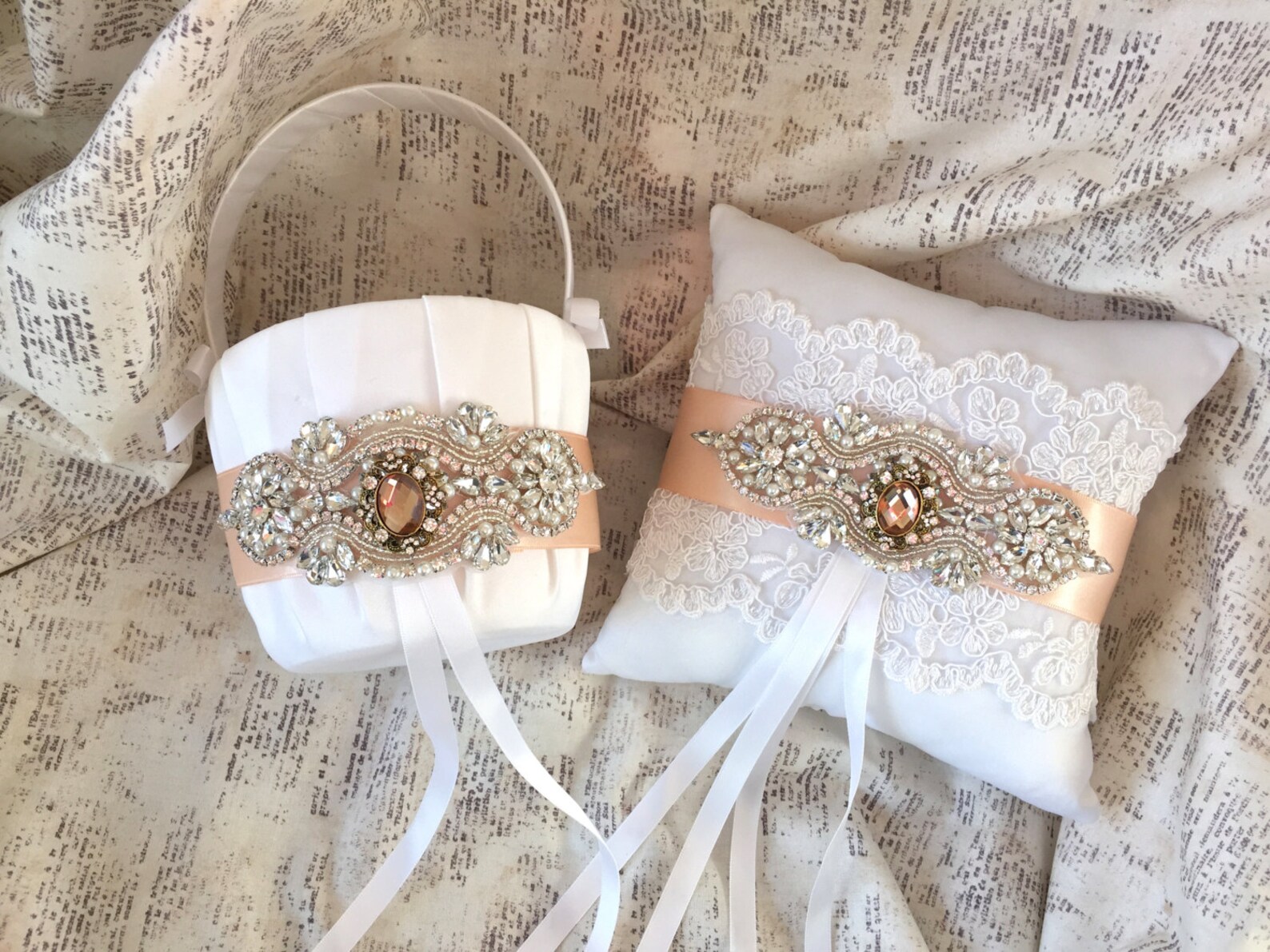 Vintage Wedding Garter Set With Rhinestones and Pearls, Non Slip ...