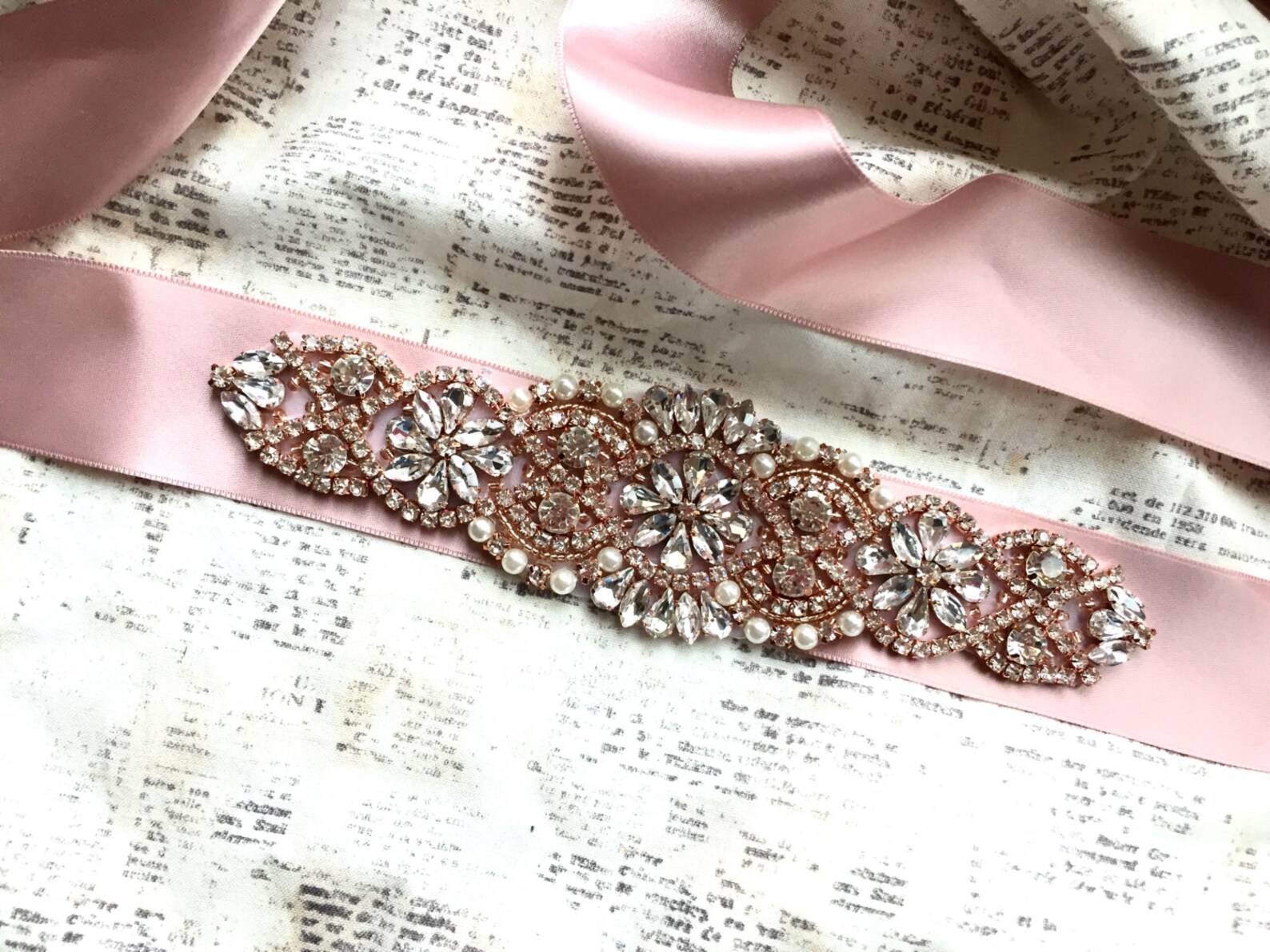 Rose Gold Sash Rose Gold Wedding Sash Rose Gold Belt Rose - Etsy