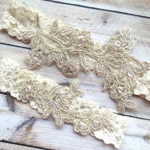 Wedding Garter No Slip Garter Set Lace Bridal Garter Set - Mermaid ...