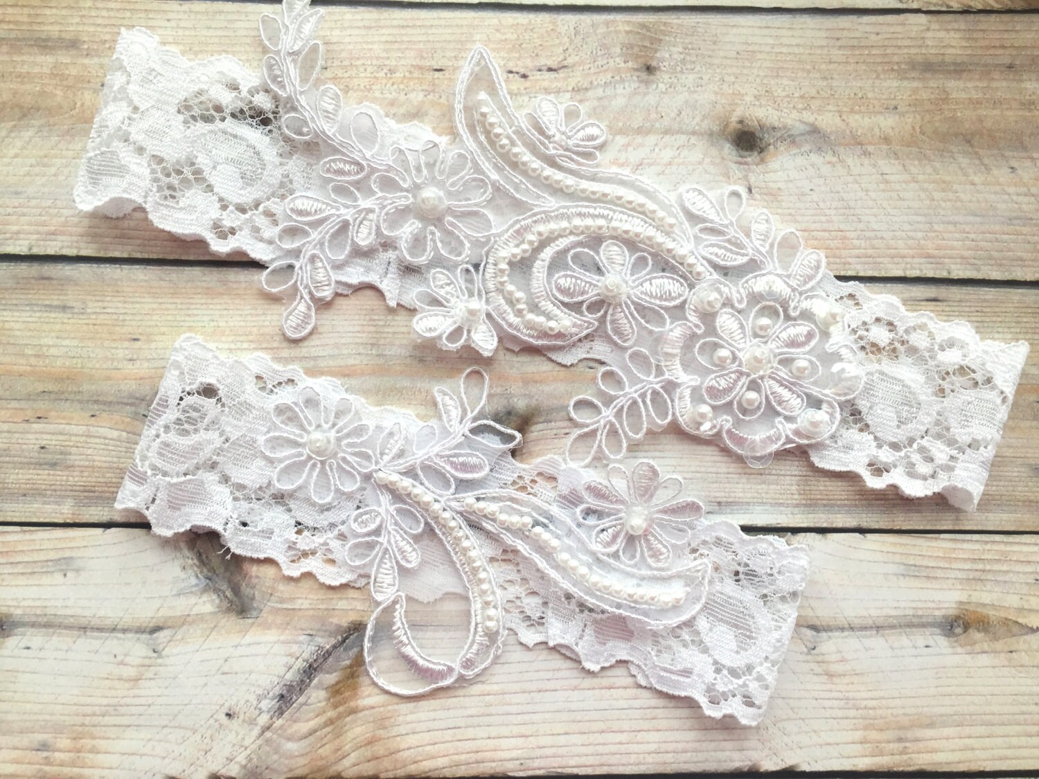 White Wedding Garter, Wedding Garter Set White, White Lace Garters ...