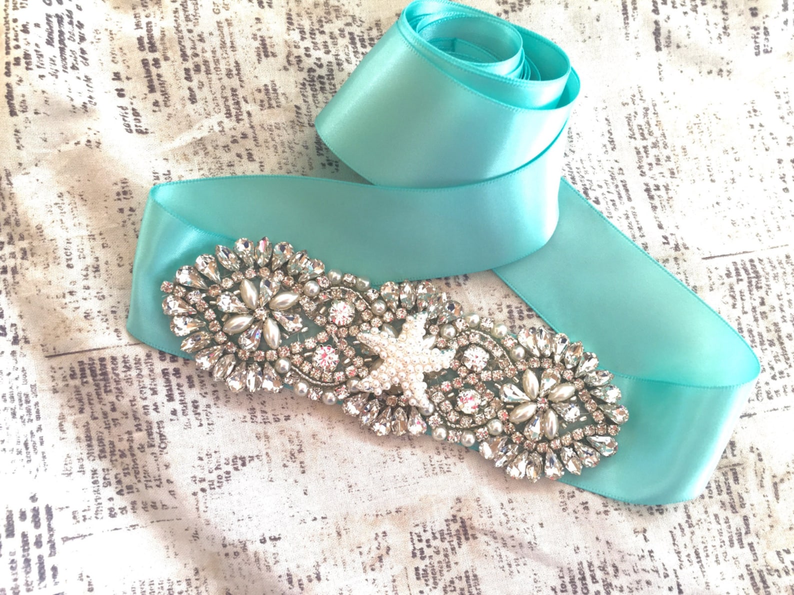 Beach Wedding Sash Belt Sarfish Sash Starfish Bridal Belt - Etsy