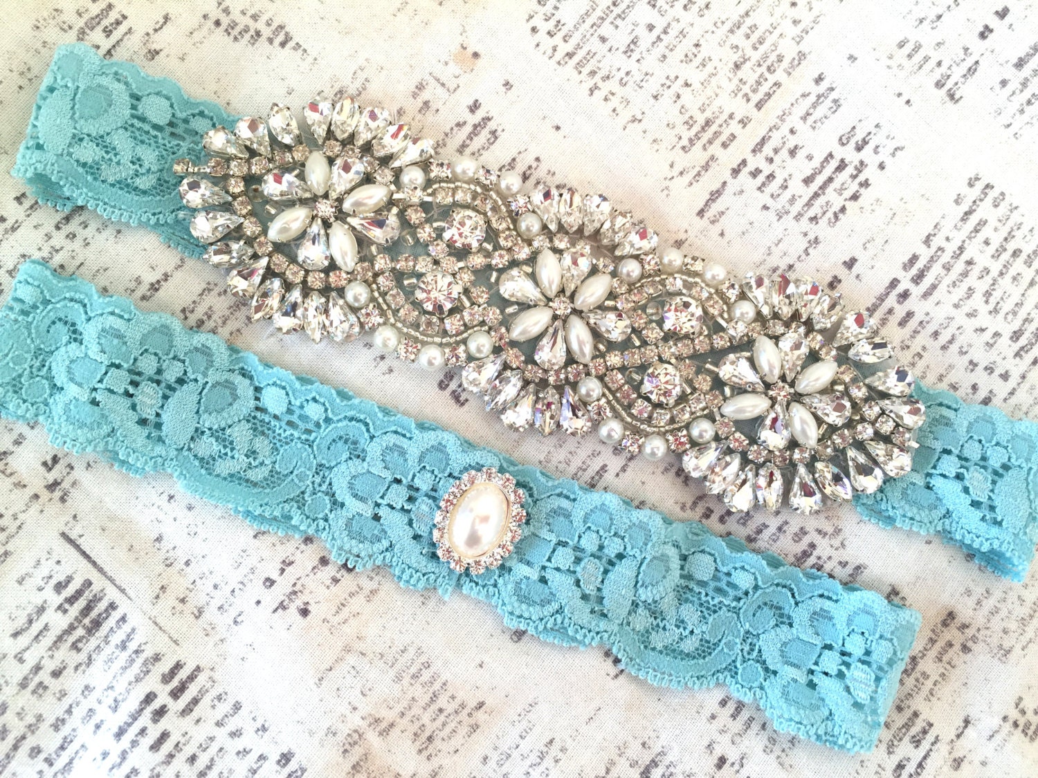 Turquoise Bridal Garter Turquoise Garter Set Turquoise | Etsy